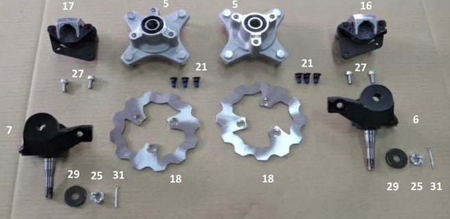 APEX FRONT RIGHT SPINDLE #6 — Precision Racing Parts